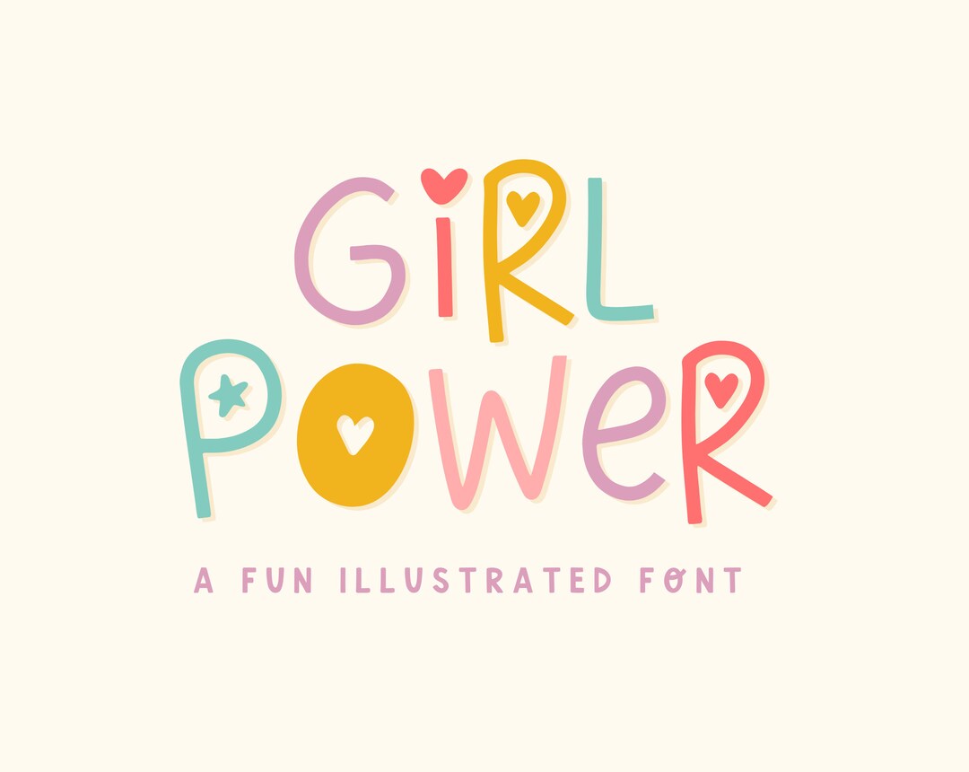 Girl Power Font - Fonts for Lettering - Font for Canva - Handwritten ...
