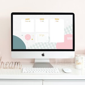 Desktop Organizer Wallpaper Pastel Rainbow - Desktop Background Cute ...