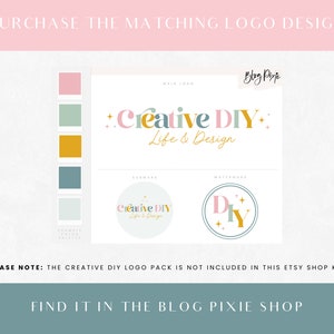 Etsy Shop Banner Templates Canva Pastel Rainbow Branding - Etsy