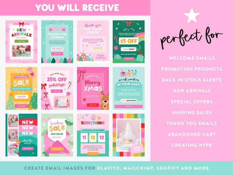 Colorful Christmas Email Marketing Templates - Canva Holiday Newsletter ...