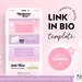 Pink Website Template for Links Canva Links Website Instagram Landing ...