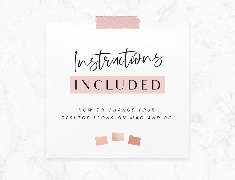 Desktop Folder Icons Rose Gold Mac Icons PC Icons - Etsy Canada