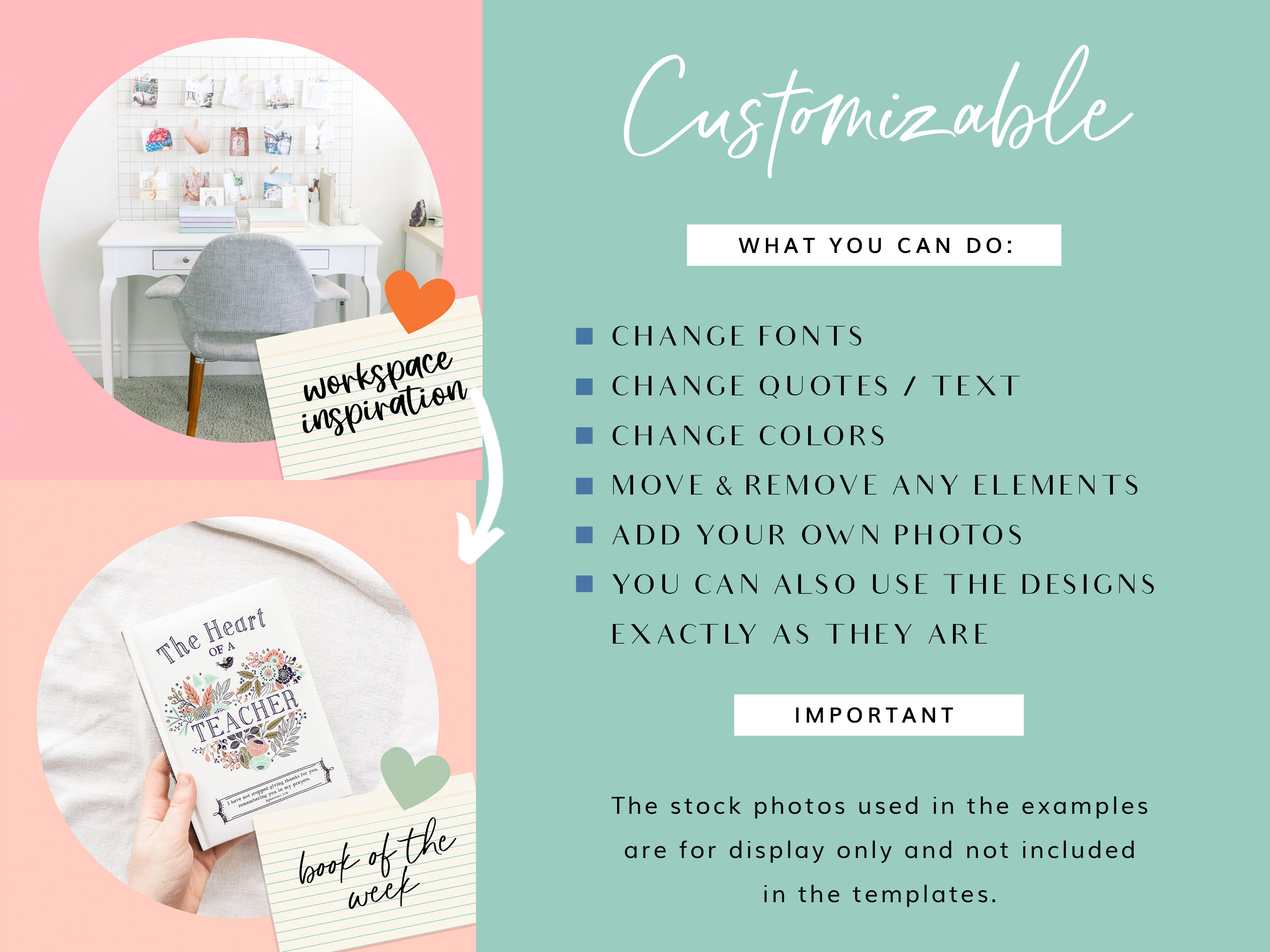 Teacher Instagram Templates Canva - Social Media Posts and Stories for ...