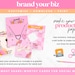 Pink Retro Display Card Template Canva - Jewelry Display Card - Hair ...
