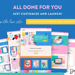 Colorful Wix Website Template - Bright Web Design Theme - Creative ...