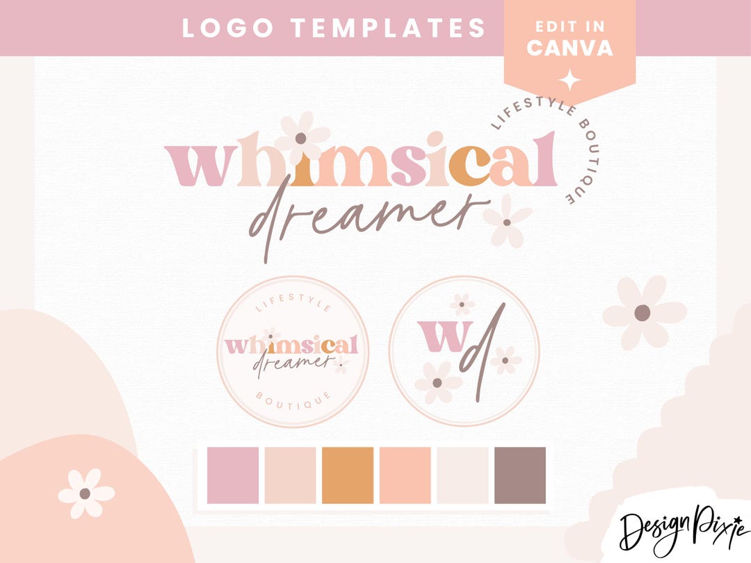 Logo Design for Small Business - Logo Template Canva - Editable Logo ...