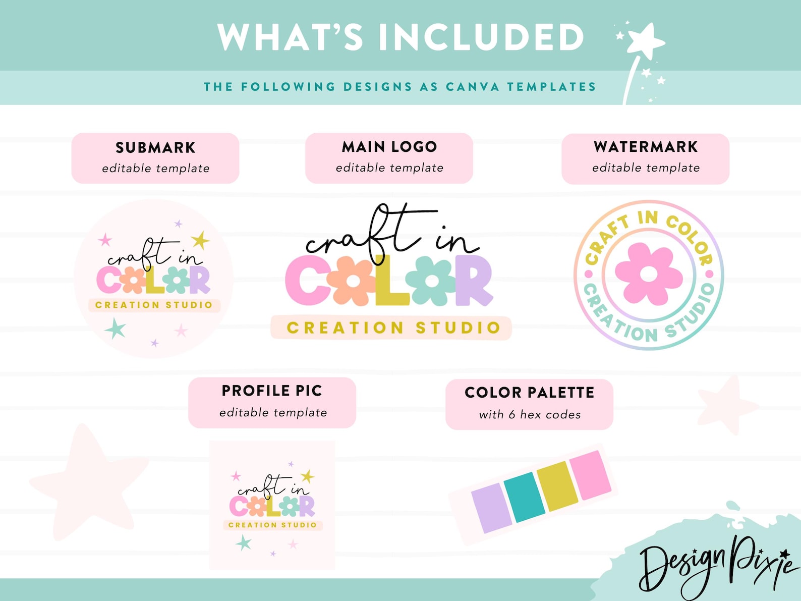 Craft Logo Design Template Canva - Logo for Crafting - Editable Logo ...