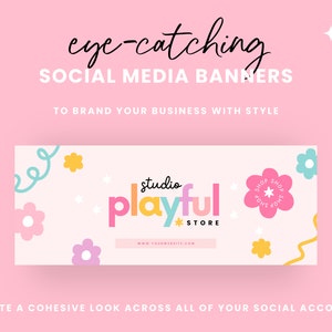 Social Media Templates Canva - Facebook Banner Templates - Playful ...