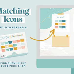 Desktop Organizer Blue - Wallpaper Background - Aesthetic Desktop ...