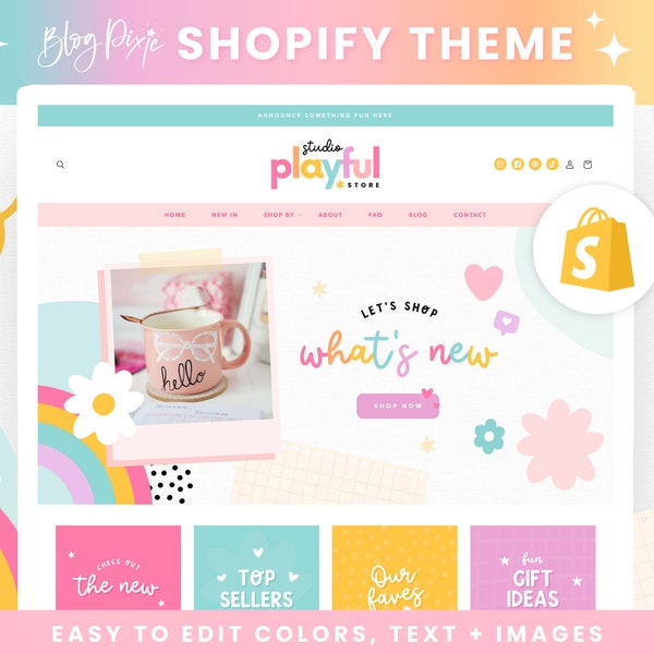 Blog Pixie Website Template - Etsy