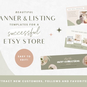 Etsy Shop Kit Boho Branding Templates Etsy Store Listing Design Ideas ...