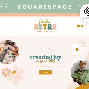 Squarespace Website Template Retro Coach Business Website - Etsy Australia