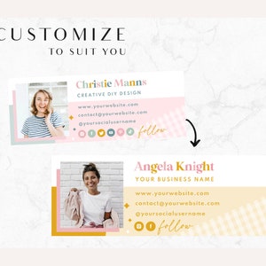 Email Signature Template Canva - Pastel Rainbow Colorful Branding ...