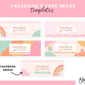 Pastel Rainbow Facebook Banner Templates Canva - Rainbow Social Media ...