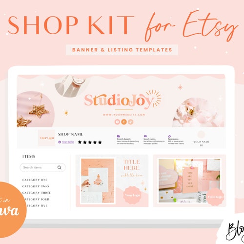 Etsy Shop Banner Kit Canva Etsy Banner Templates Etsy - Etsy Etsy Shop Banner Kit Canva Etsy Banner Templates Etsy - Etsy