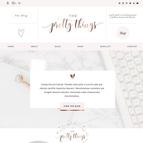 Wix Website Template Ecommerce Blog Design Online Store - Etsy