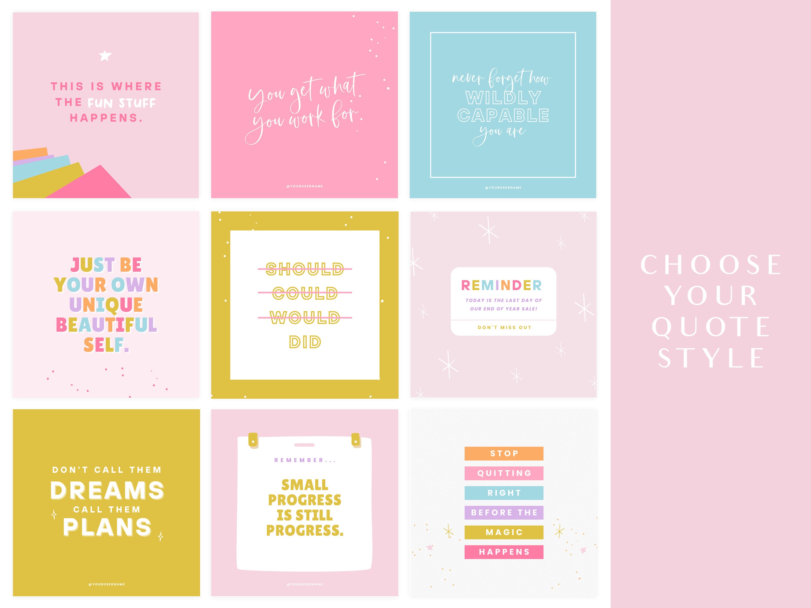 Instagram Post Templates Rainbow Instagram Templates Canva - Etsy Australia