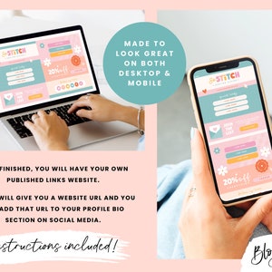 Link in Bio Website Template Canva - Instagram Landing Page - Fun Canva ...