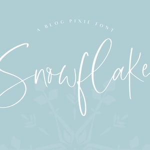 Snowflake Script Font - Handwritten Font - Modern Calligraphy - Stylish ...