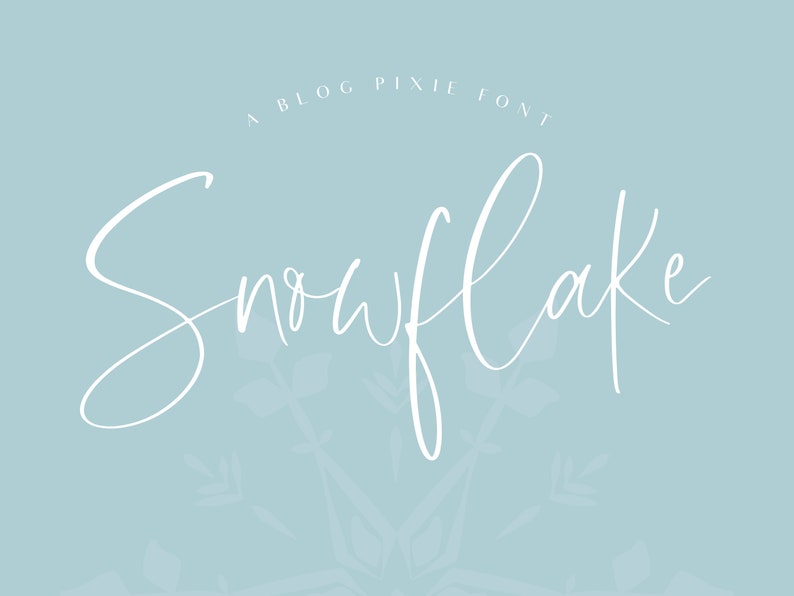 Snowflake Script Font Handwritten Font Modern Calligraphy - Etsy