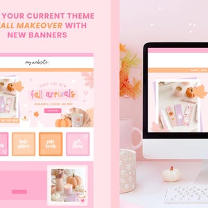 Halloween Shopify Banner Templates - Cute Fall Canva Editable Website ...