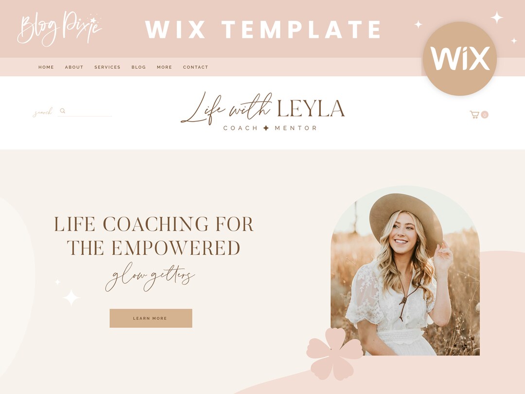 Wix Website Template Boho Coach Wix Theme Creative Wix Layout Wix Web ...