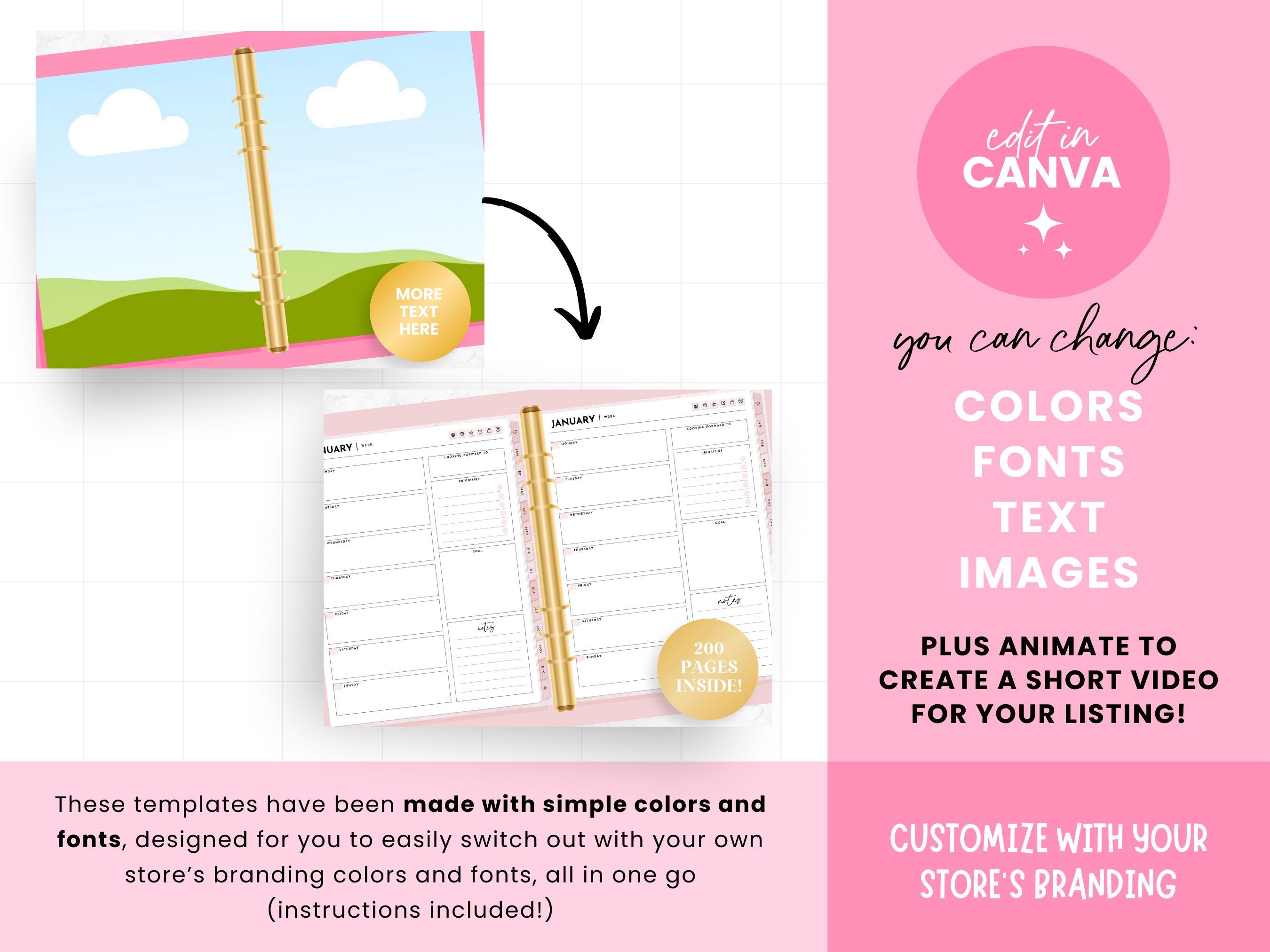 Etsy Listing Mockup Templates - Canva Listing Designs - Online Store ...