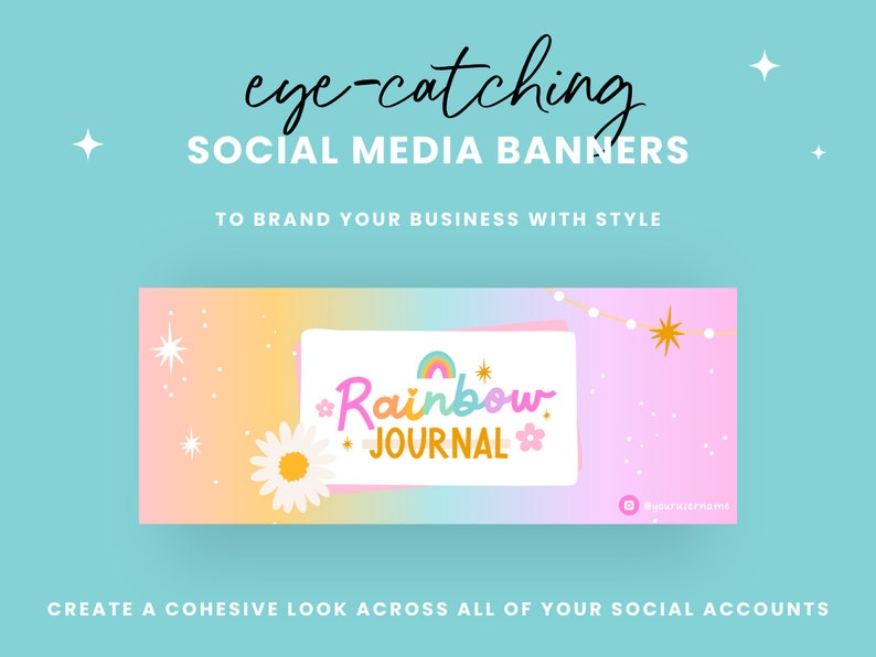 Rainbow Social Media Banner Templates Canva - Rainbow Facebook Cover ...