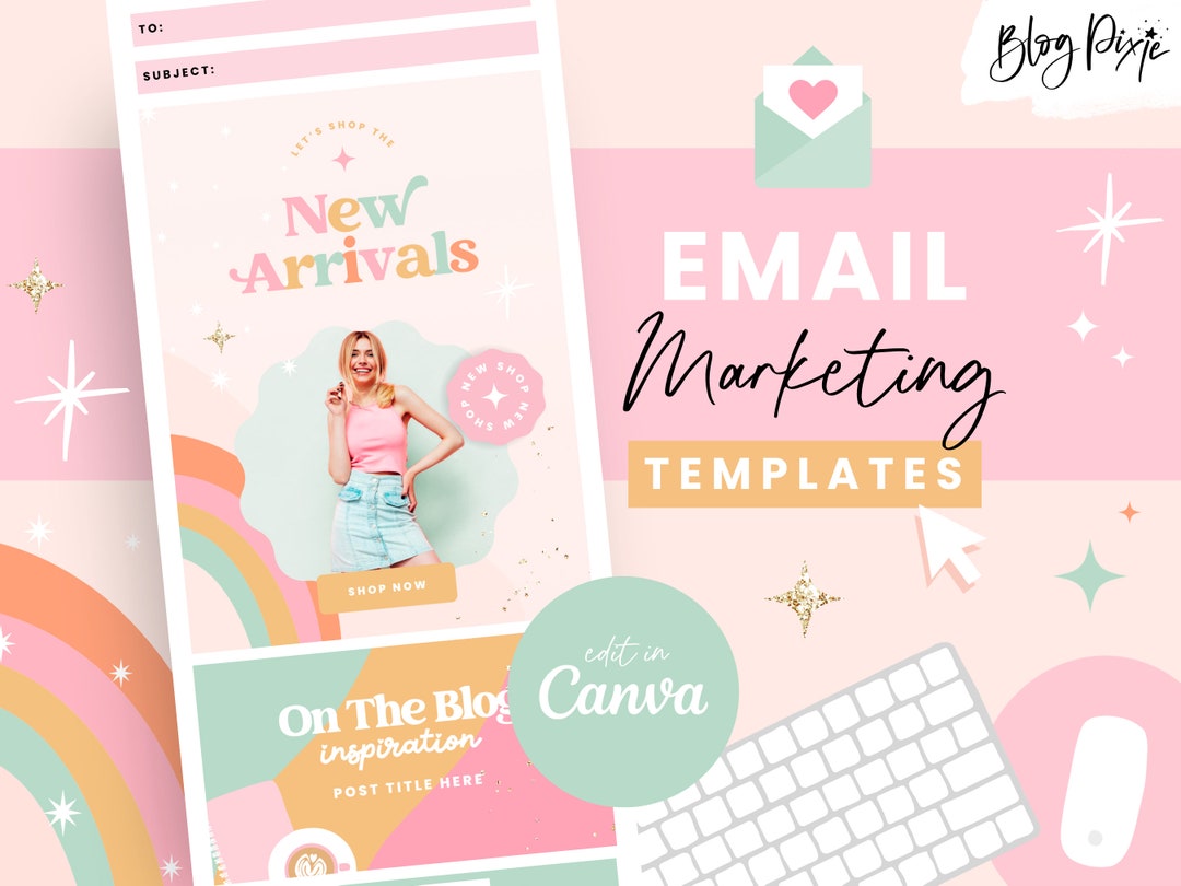 Email Templates Pink Canva Newsletter Template Mailing List Design ...