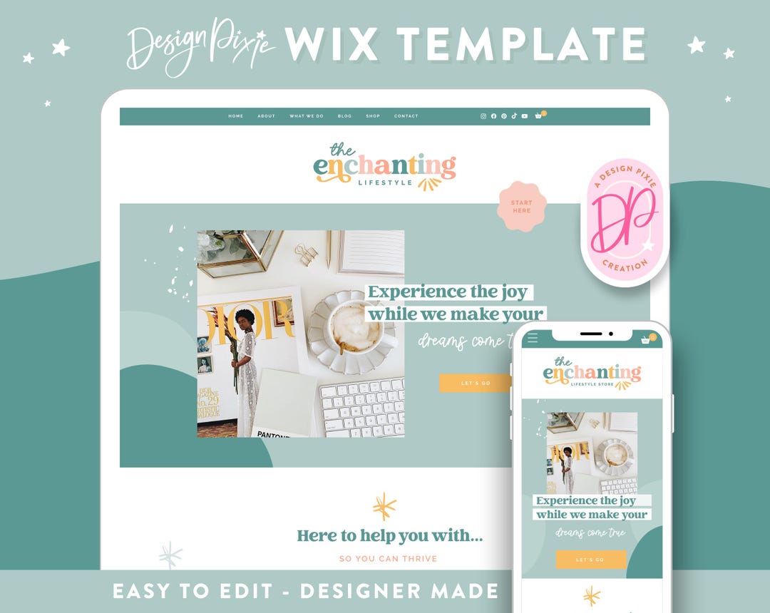 Wix Website Template - Rainbow Colorful Wix Website - Creative Wix ...