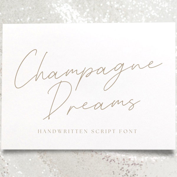 Script Font Champagne - Etsy