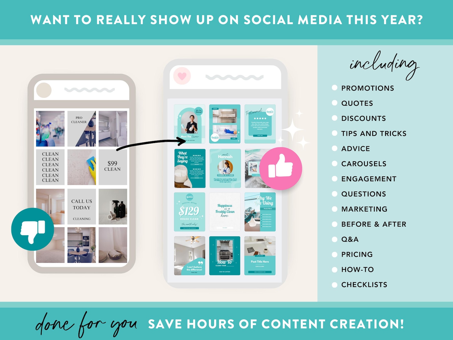 100 Cleaning Business Social Media Post Ideas - Canva Instagram ...