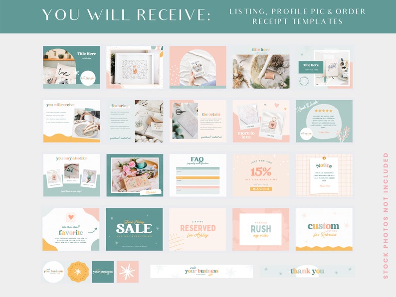 Etsy Banner Templates Canva Pastel Colorful Etsy Shop Design - Etsy