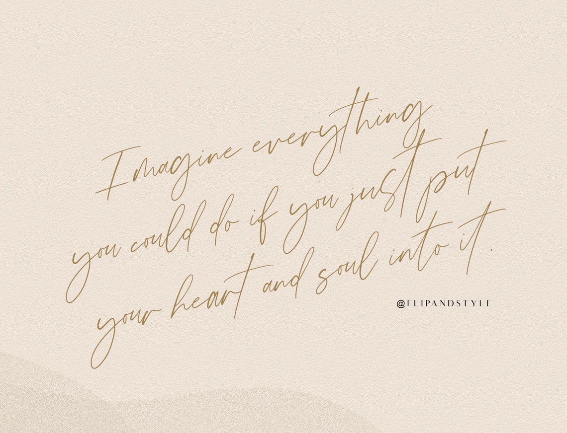 Magical Script Font Handwritten Font Modern Calligraphy | Etsy