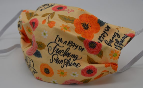 Pretty Sweary I'm A Ray of Fcking Sunshine Face Mask | Etsy