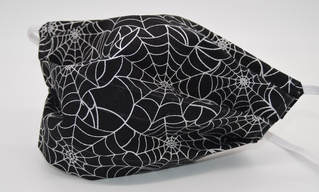 Metallic Spider Web Face Mask (adult Size) - Etsy