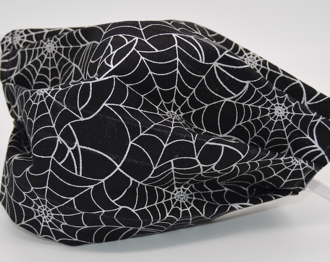 Metallic Spider Web Face Mask (adult Size) - Etsy