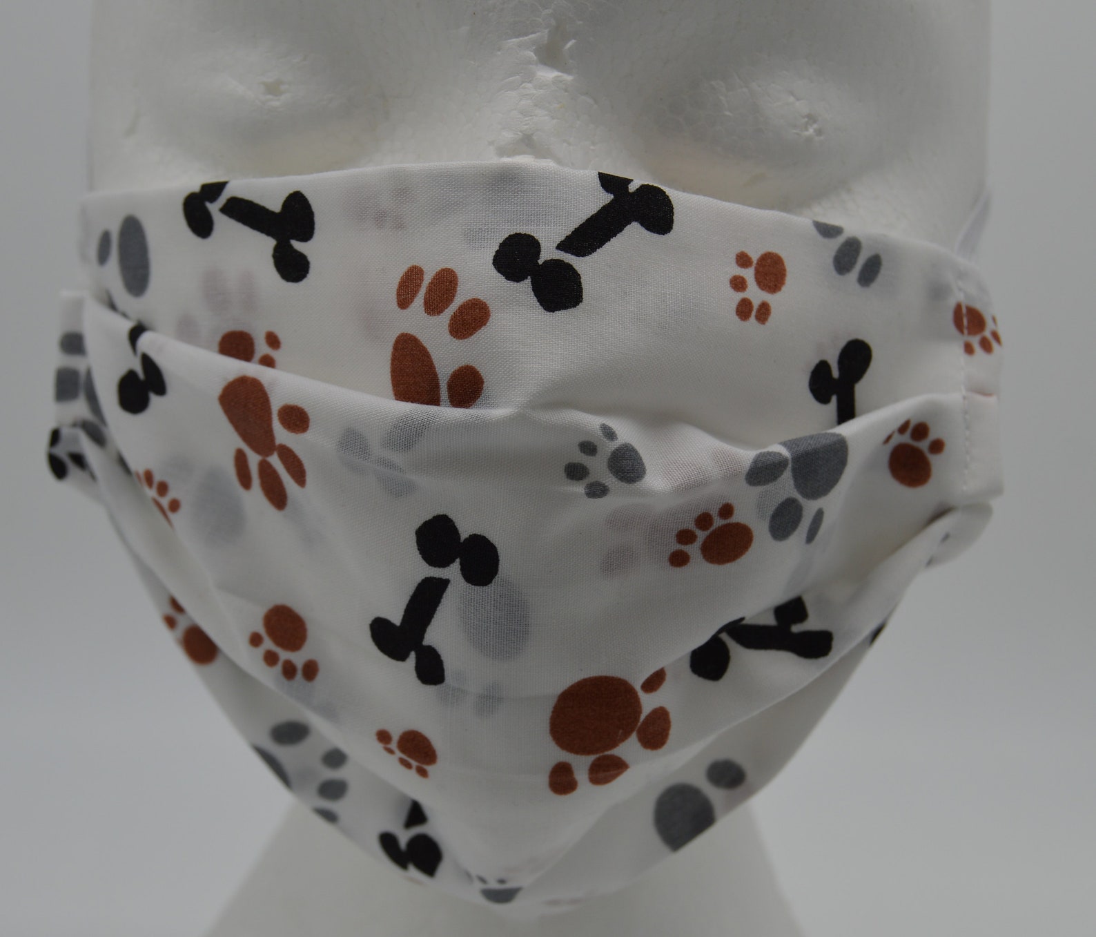Reversible/washable Dog Paw Face Mask--thin COTTON (adult Mask) - Etsy