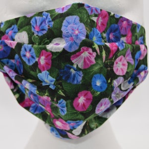 Reversible/washable Morning Glory Floral Face Mask adult - Etsy
