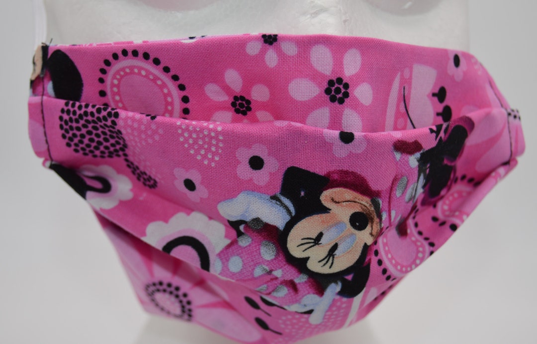 Reversible/washable Minnie Mouse Face Mask (adult Size) - Etsy