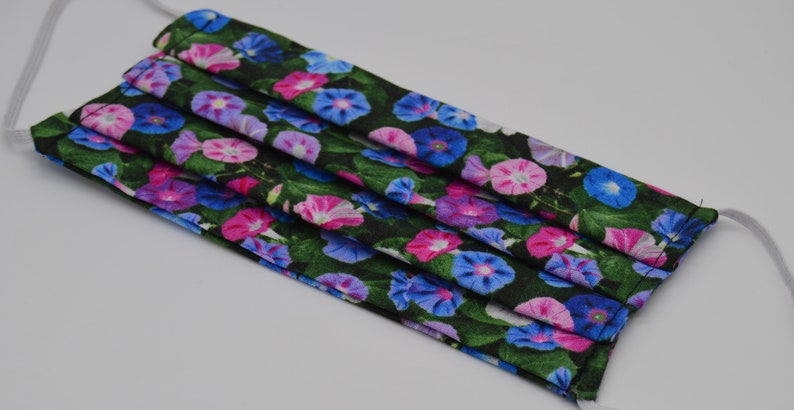 Reversible/washable Morning Glory Floral Face Mask adult - Etsy