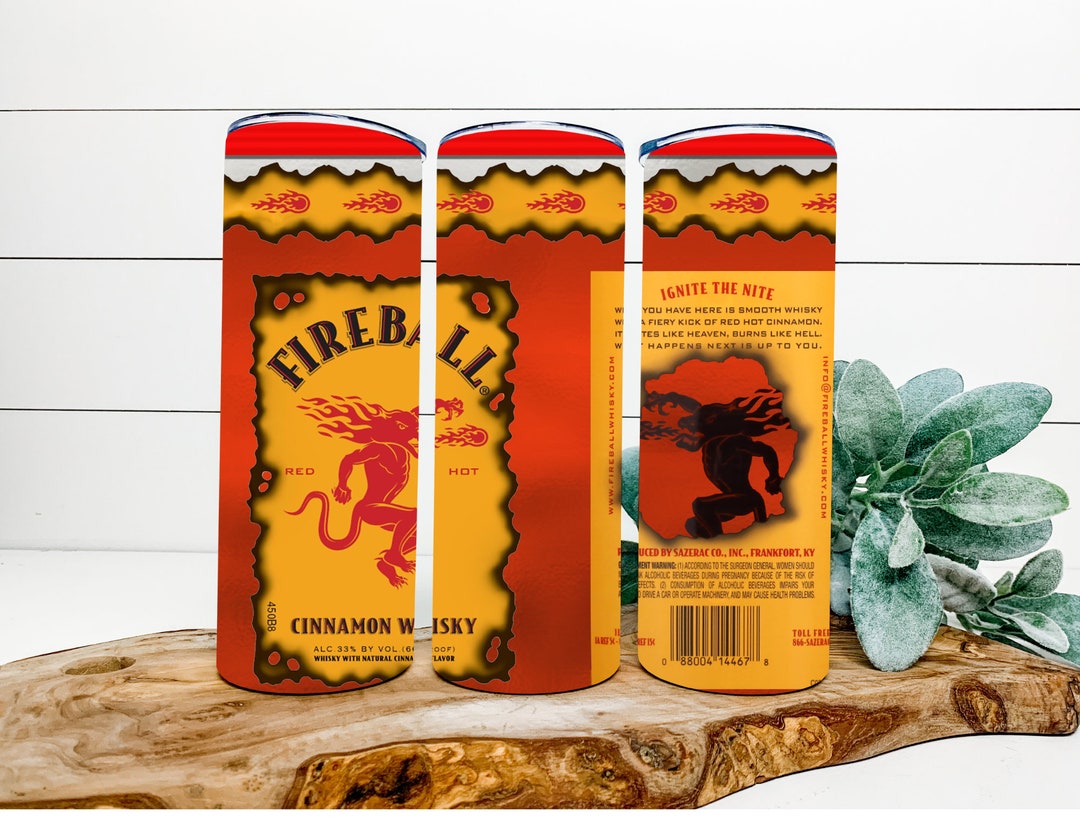 Fireball Label Skinny Tumbler (20oz) - Etsy