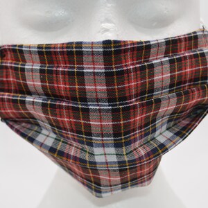 Reversible/washable Red Plaid Face Mask (adult Size) - Etsy