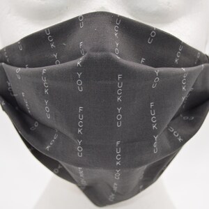 Pinstripe F*ck You Face Mask (adult Size) - Etsy