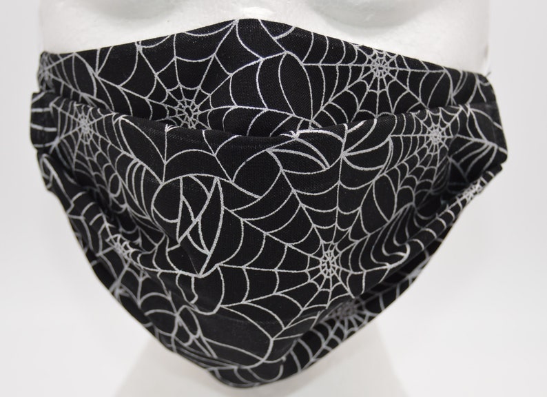 Metallic Spider Web Face Mask adult Size | Etsy
