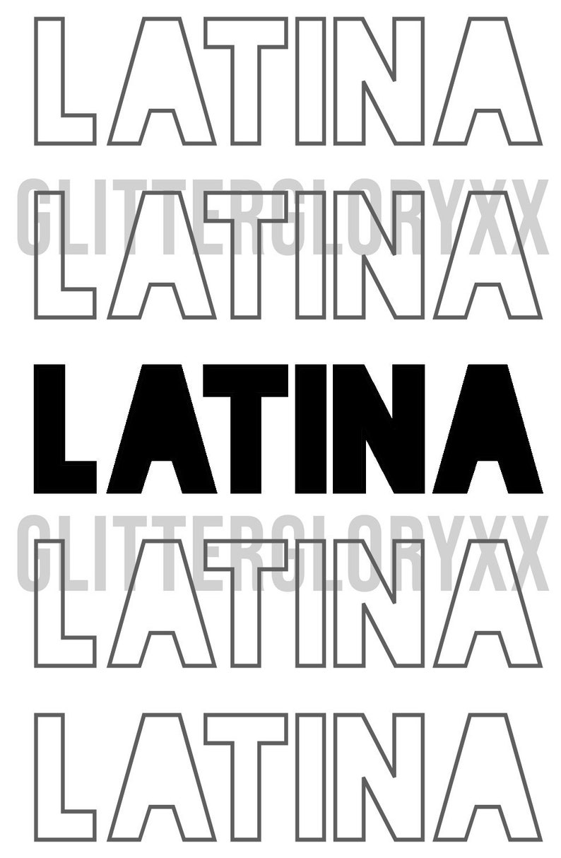 Latina SVG PNG Instant Downloadable File - Etsy