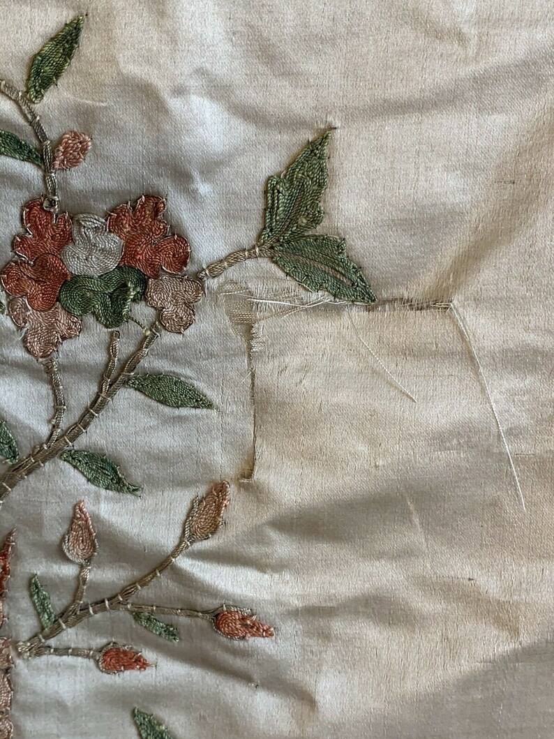 Beautiful Rare 19th Century Chinese Silk Applique Conversational ...