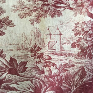 Antique Beautiful 19th C.french Cotton Printed Floral Scenic Toile ...