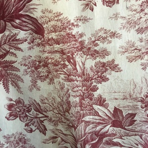 Antique Beautiful 19th C.french Cotton Printed Floral Scenic Toile ...