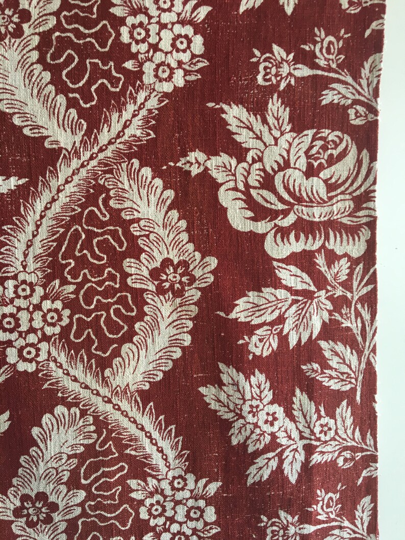 Beautiful Rare 18th C. French Printed Linen Block Print 2780 | Etsy
